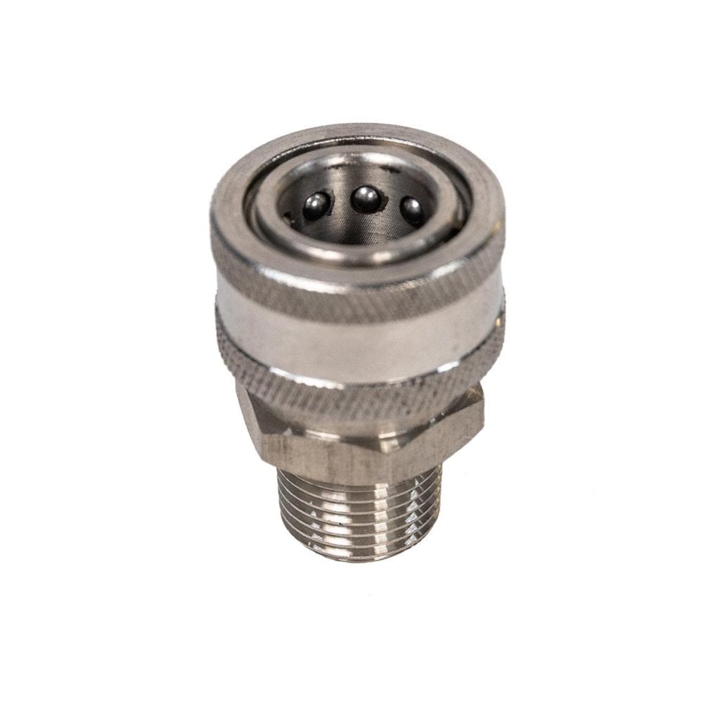 Stainless Steel Quick Coupler Male Socket 1/2 | PowerWash.com